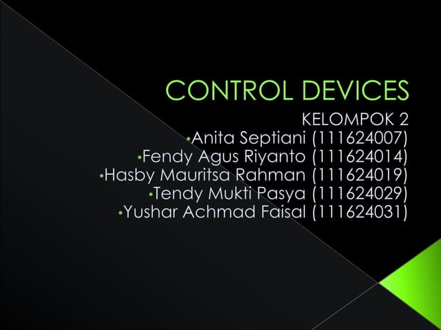 CONTROL DEVICES | PPT