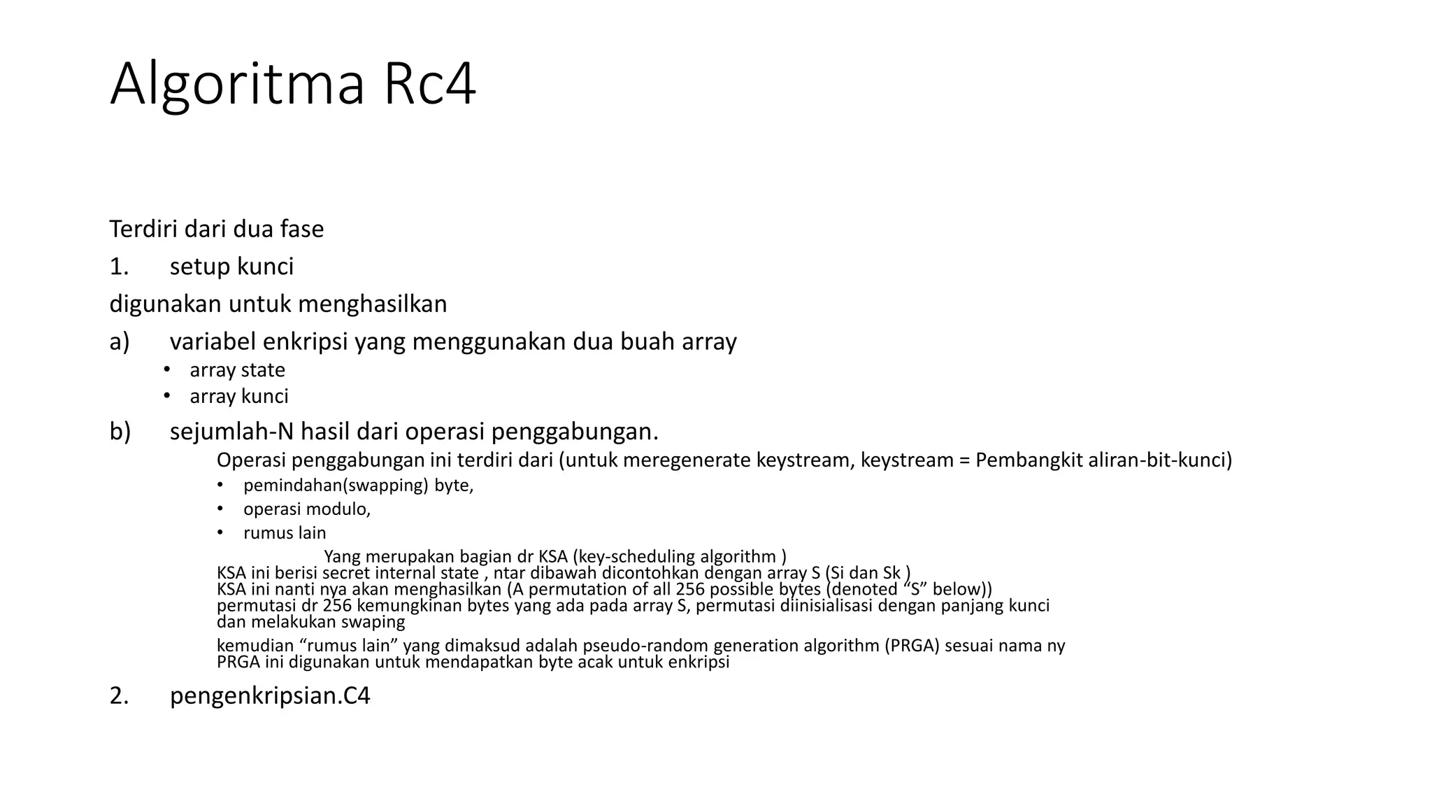 international data encryption Algoritm (IDEA) and RC-4 | PPTX