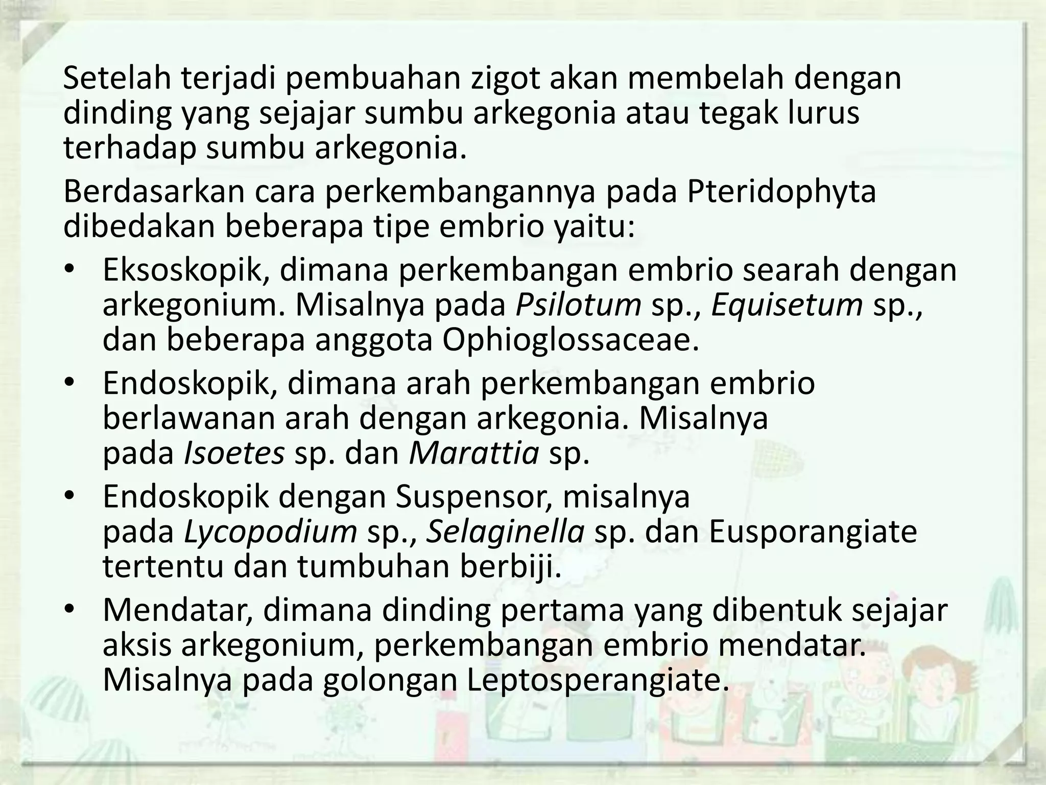 PPT Embriologi Tumbuhan - Pteridophyta 2 | PPTX