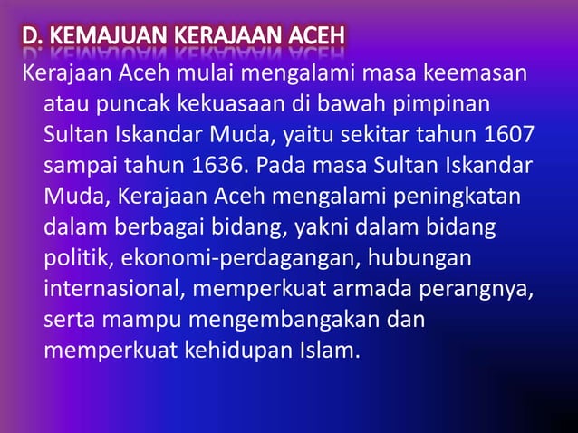 Sejarah Kerajaan Aceh Indonesia | PPTX