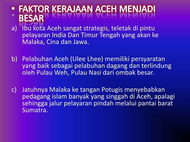 Sejarah Kerajaan Aceh Indonesia | PPTX