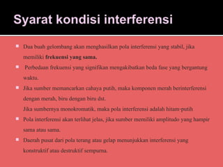 interferensi cahaya | PPTX