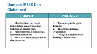 PPT Sejarah - Perkembangan IPTEK dan dampak bagi manusia | PPTX