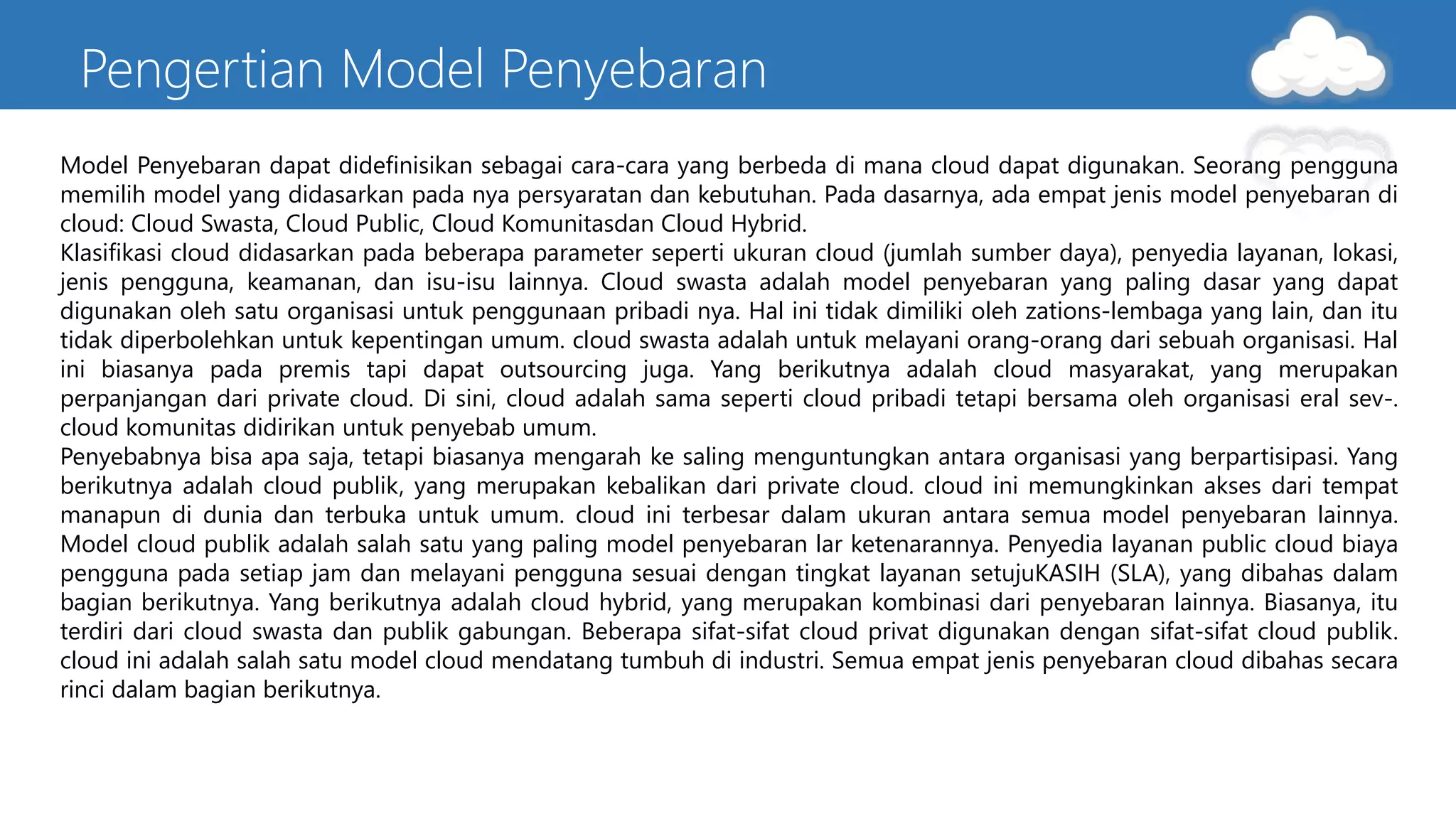 Model Penyebaran Cloud | PPTX