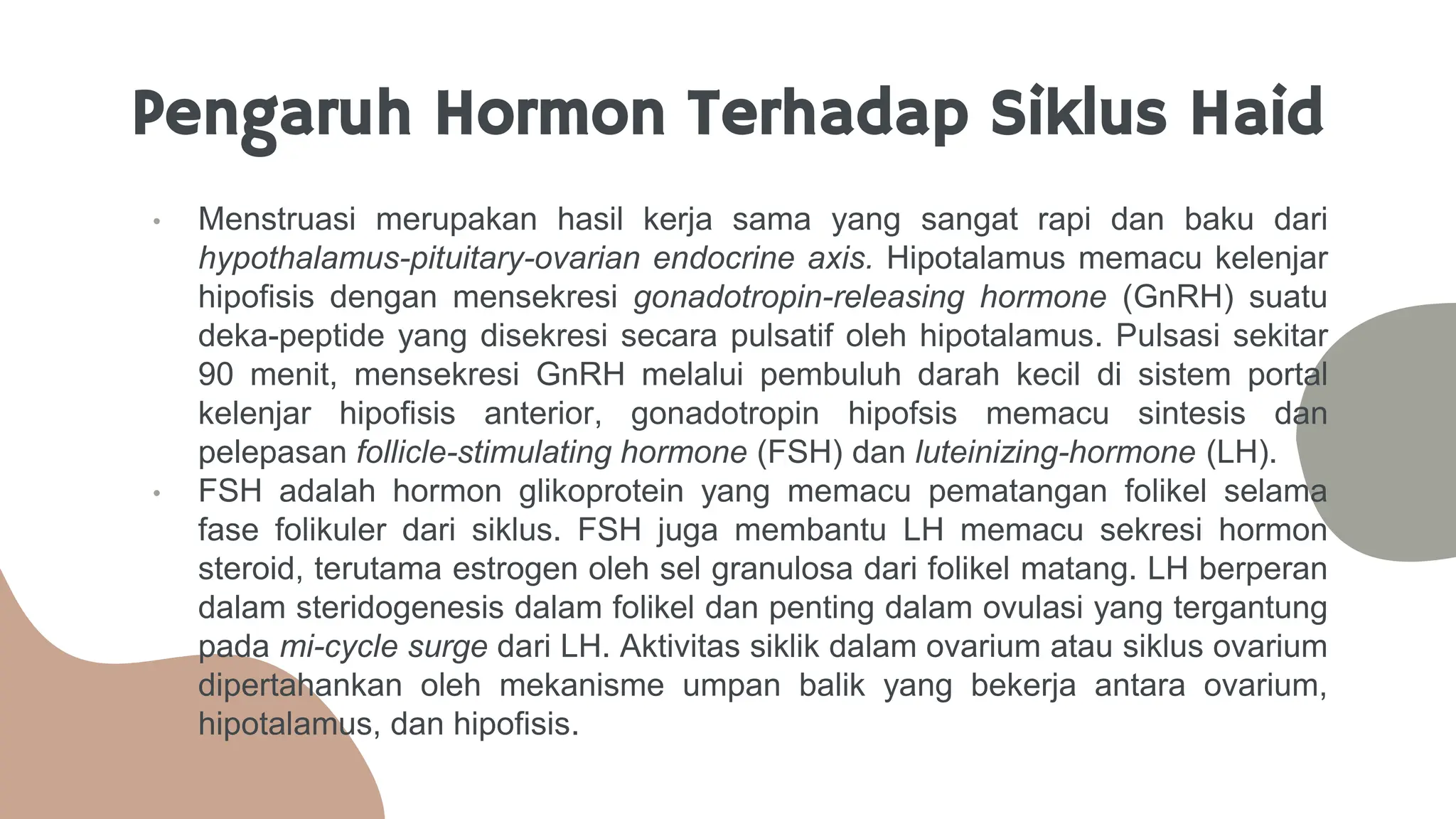 gangguan haid dan jenis jenis nya serta tataklaksana | PPTX
