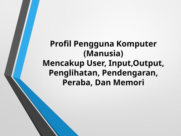 profil pengguna komputer (manusia) user input output | PPTX