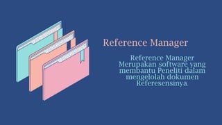 Kelompok 2 Aplikasi Reference Manager | PPTX