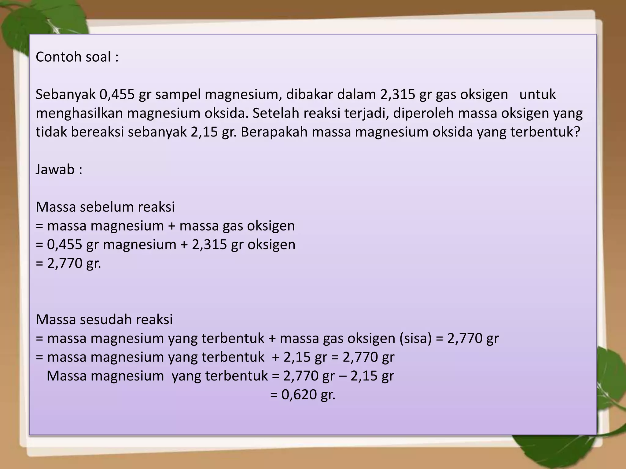 hukum dasar kimia | PPTX