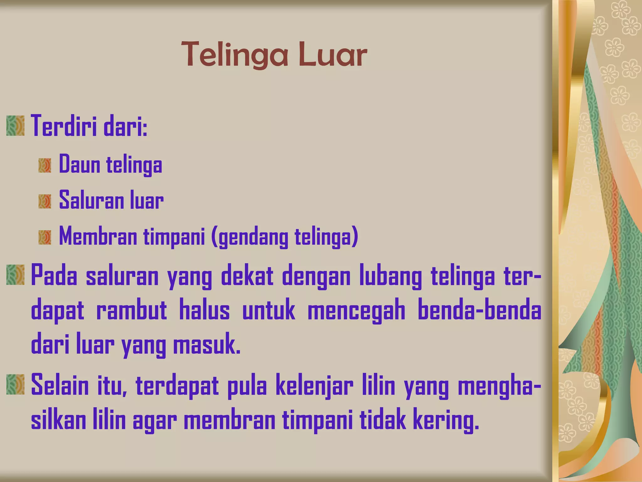 indera pendengaran | PPT