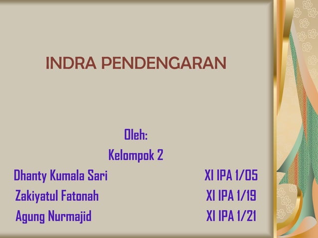 indera pendengaran | PPT