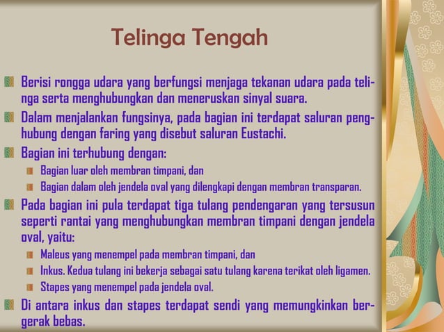 indera pendengaran | PPT
