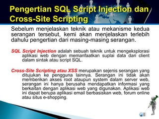 SQL Injection dan XSS | PPT