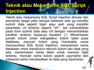 SQL Injection dan XSS | PPT