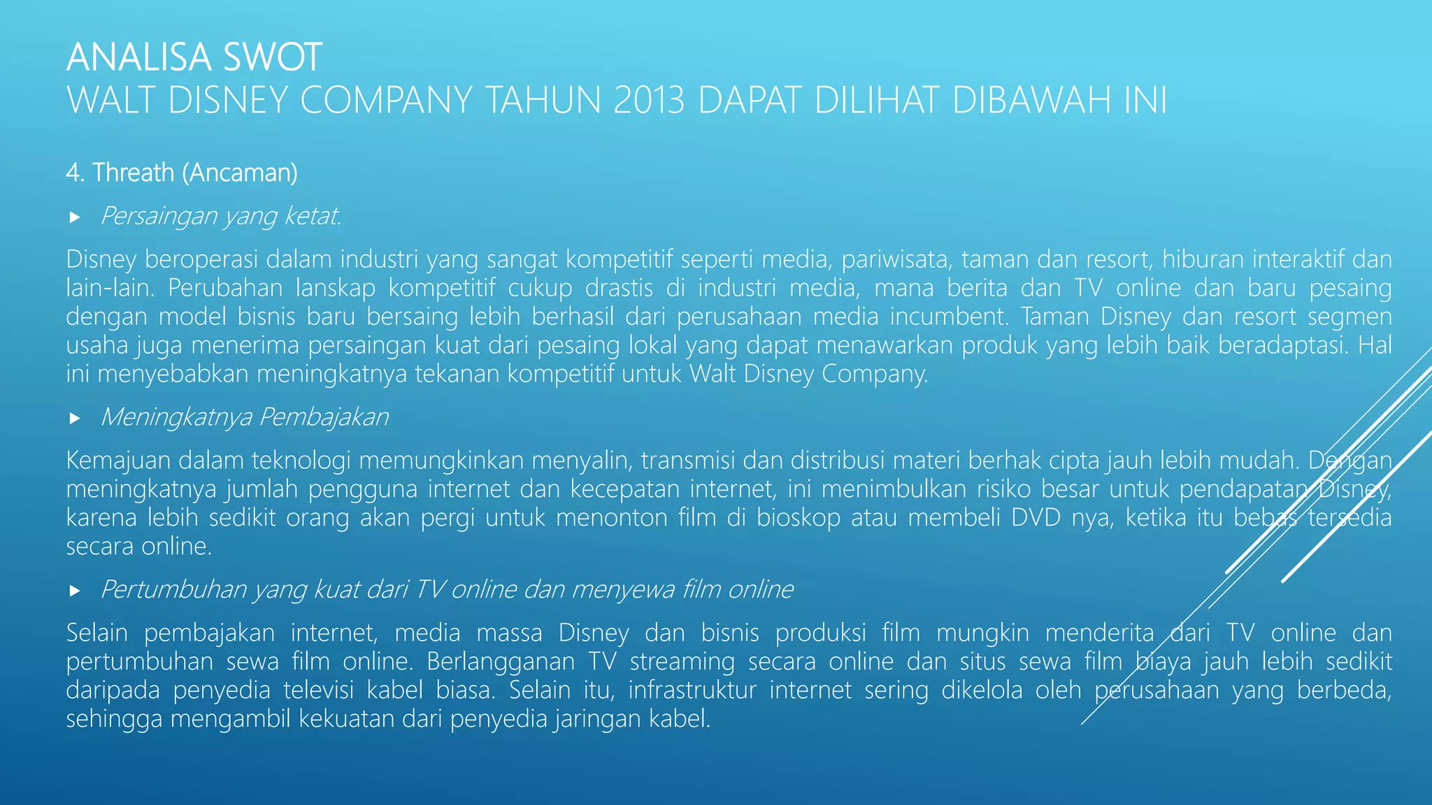 Kelompok 2 makalah analisa kinerja bisnis perusahaan walt disney | PPTX