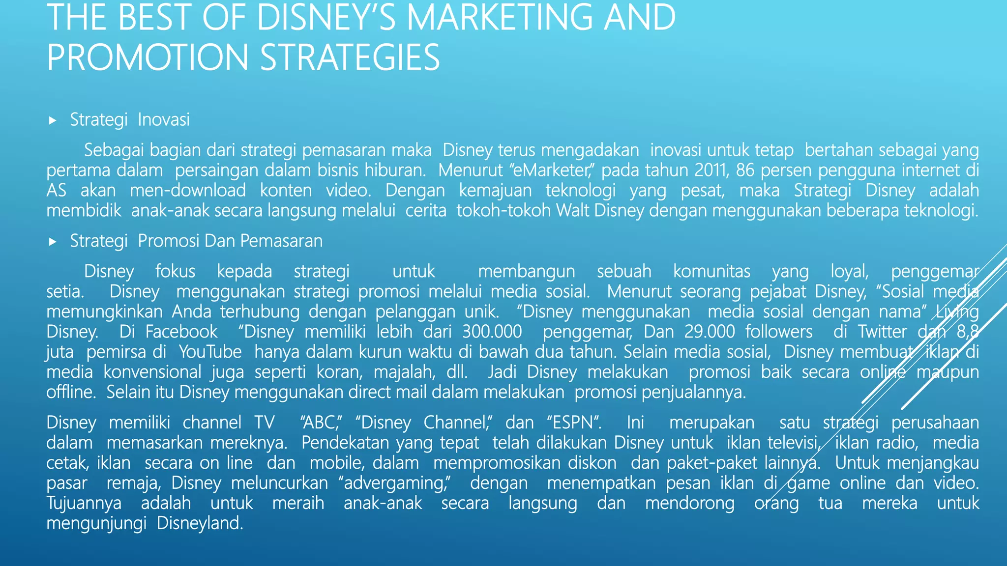 Kelompok 2 makalah analisa kinerja bisnis perusahaan walt disney | PPTX