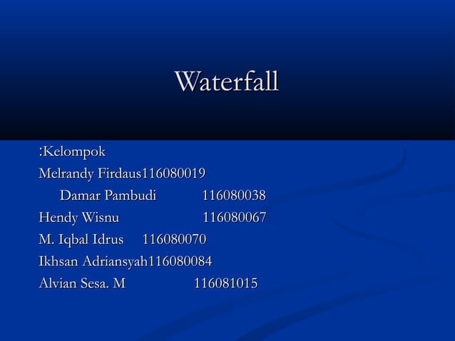 Kelompok 2 waterfall | PPT