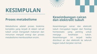 Proses metabolisme keseimbangan cairan dan elektrolit tubuh | PPT