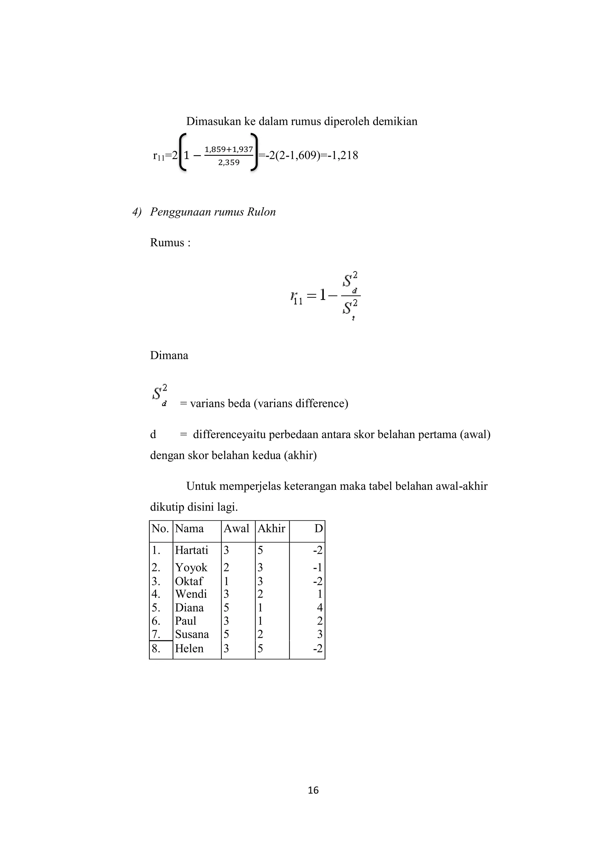 contoh makalah evaluasi pendidikan matematika tentang reliabilitas tes ...