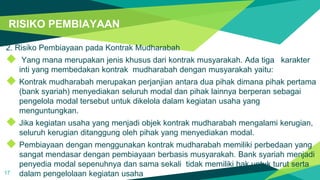 Manajemen Risiko Kontrak Perbankan Syariah | PPTX