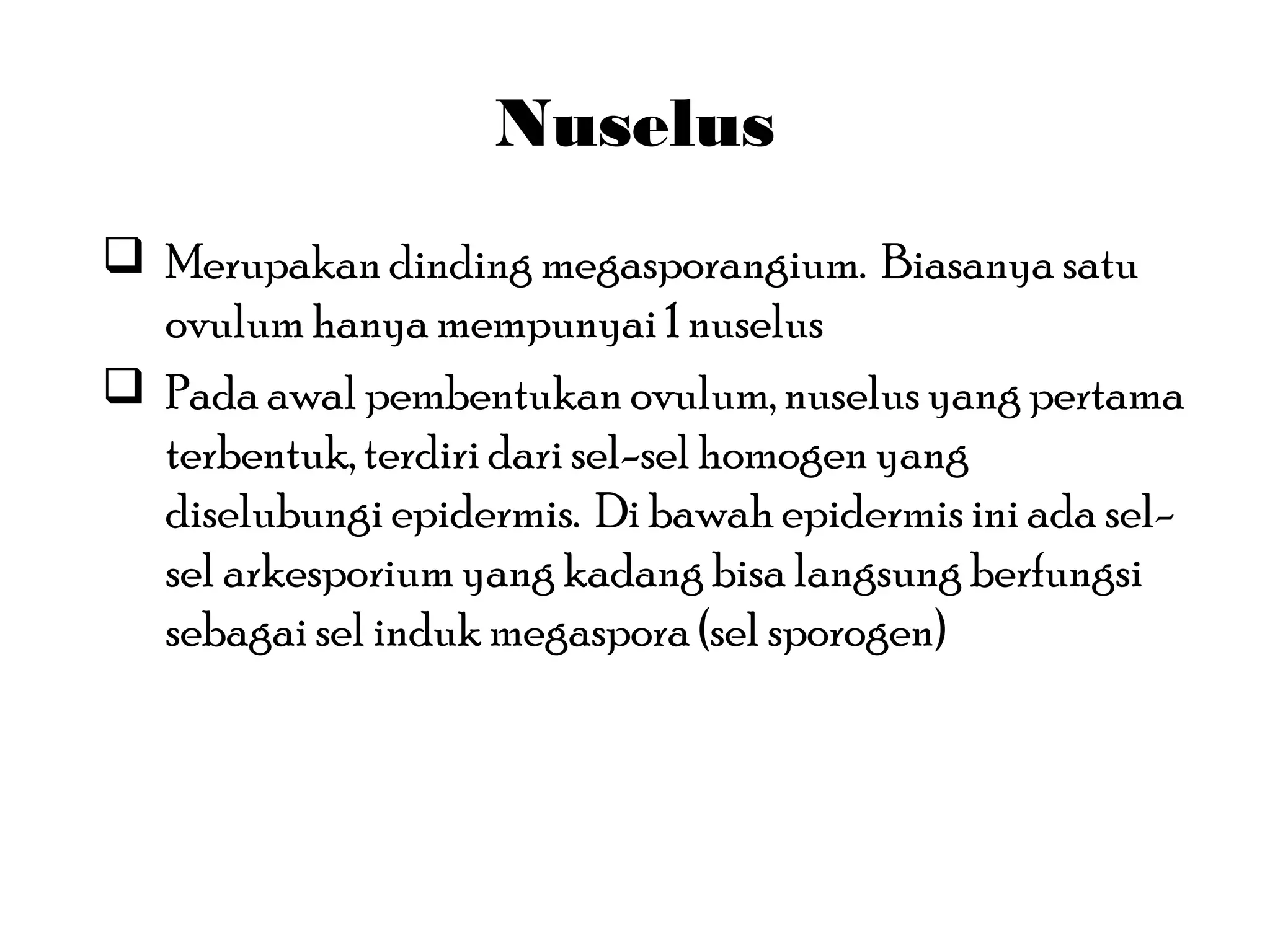 Megagametogenesis dan Megasporogenesis Lilium sp. | PPT