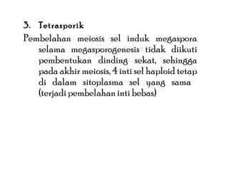 Megagametogenesis dan Megasporogenesis Lilium sp. | PPT
