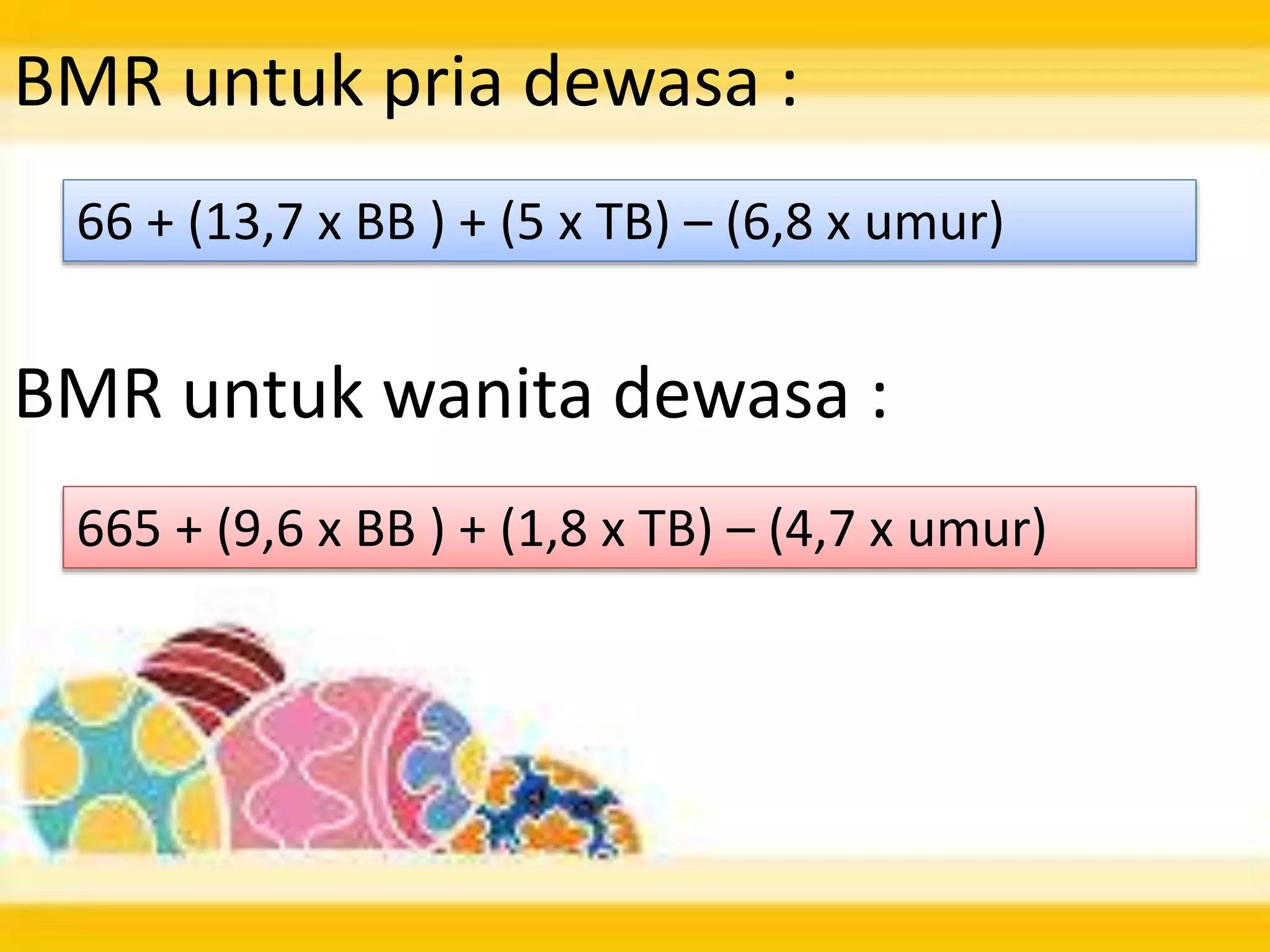 MENU SEHAT BMR BMI | PPTX