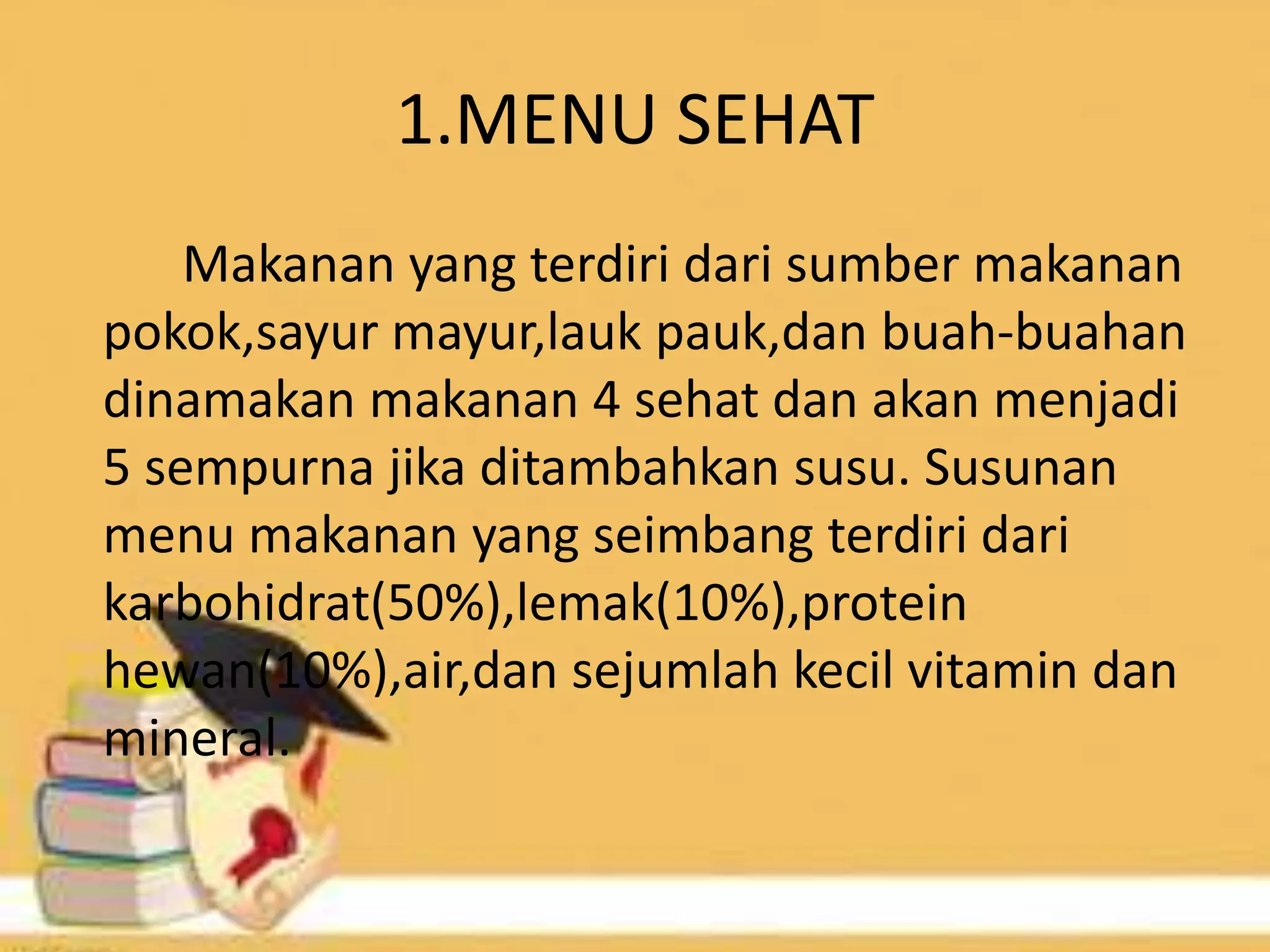 MENU SEHAT BMR BMI | PPTX