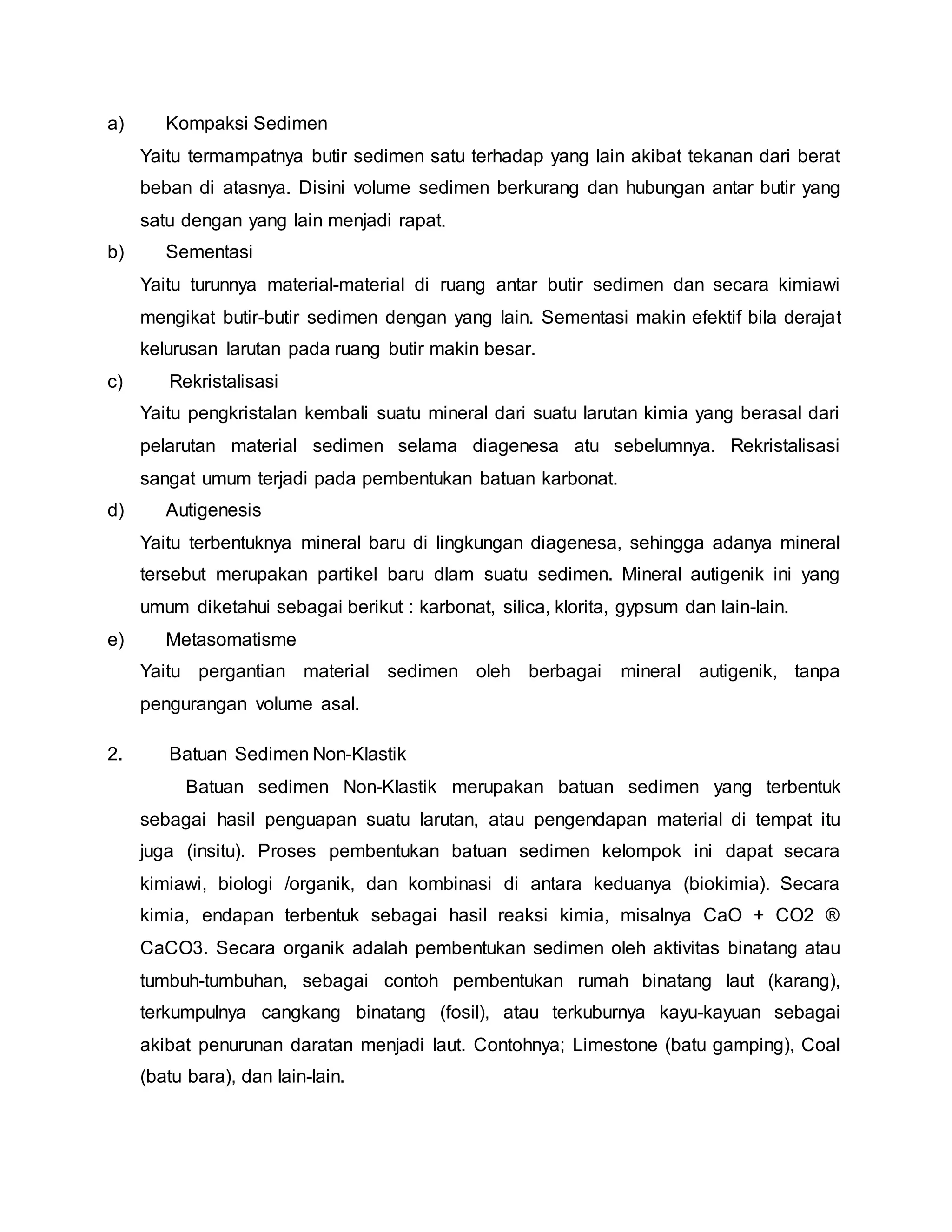 partikel dan tekstur batuan sedimen | DOCX