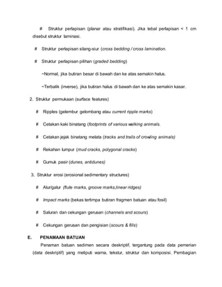 partikel dan tekstur batuan sedimen | DOCX