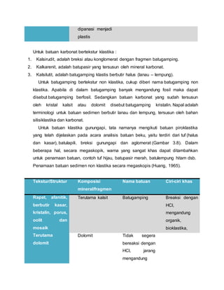 partikel dan tekstur batuan sedimen | DOCX
