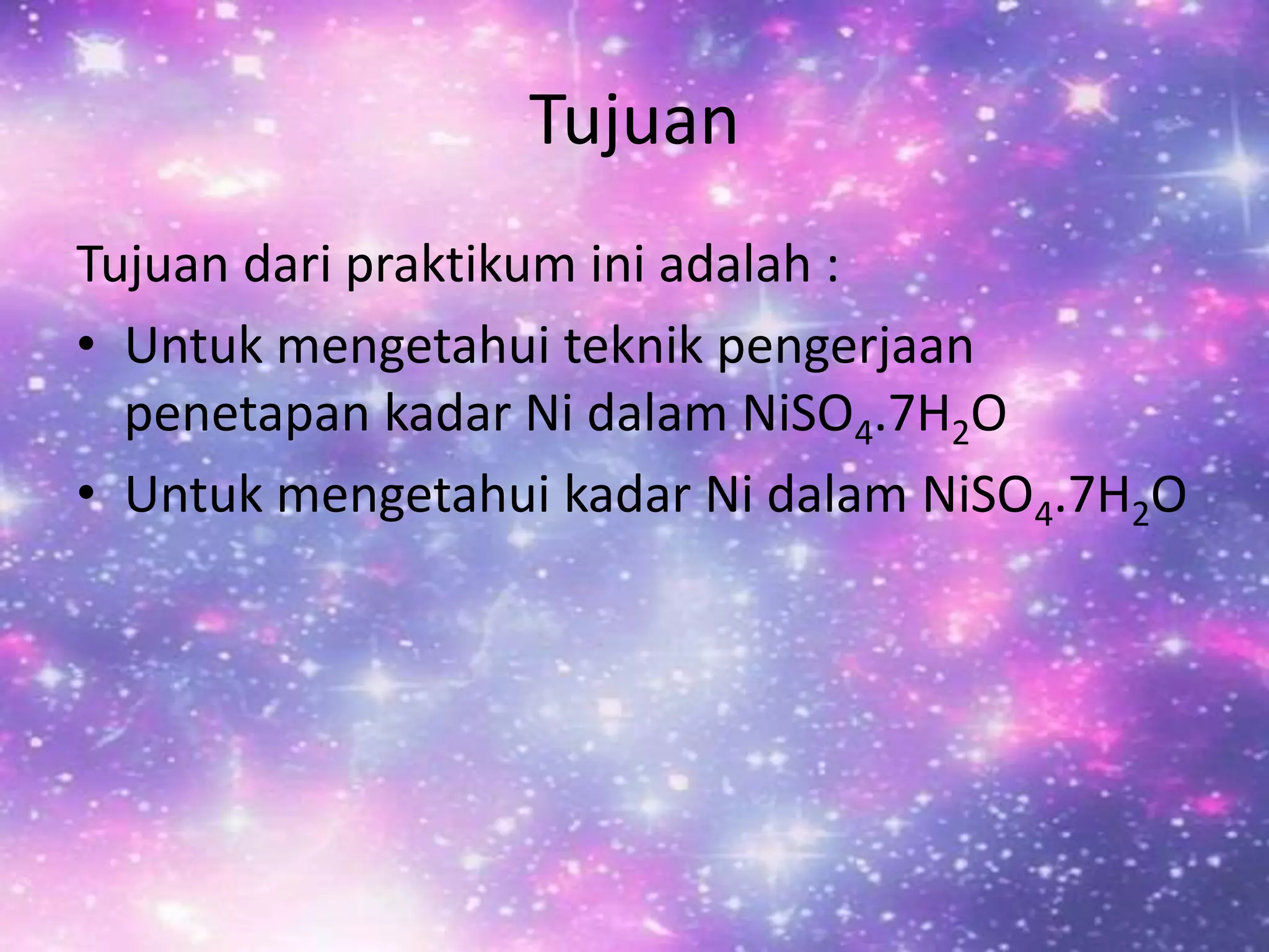 Penetapan Kadar Ni dalam Nikel Sulfat | PPTX Penetapan Kadar Ni dalam Nikel Sulfat | PPTX