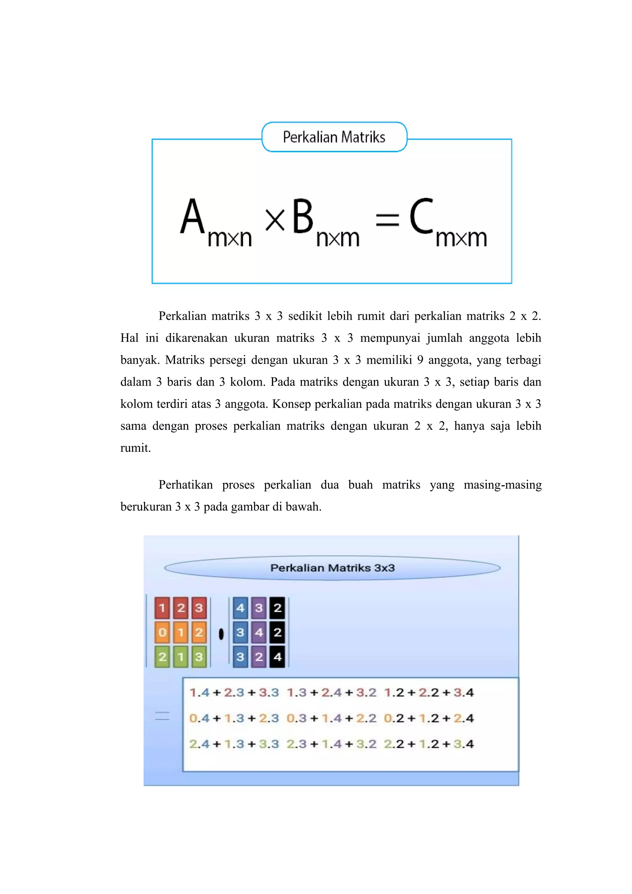 Kelompok 2 perkalian matriks (lirik) 3x3 | PDF