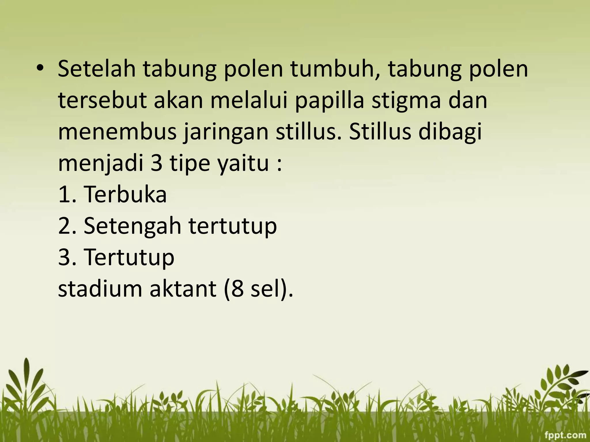 PPT Embriologi Tumbuhan - Perkembangan Embrio dan Biji | PPTX