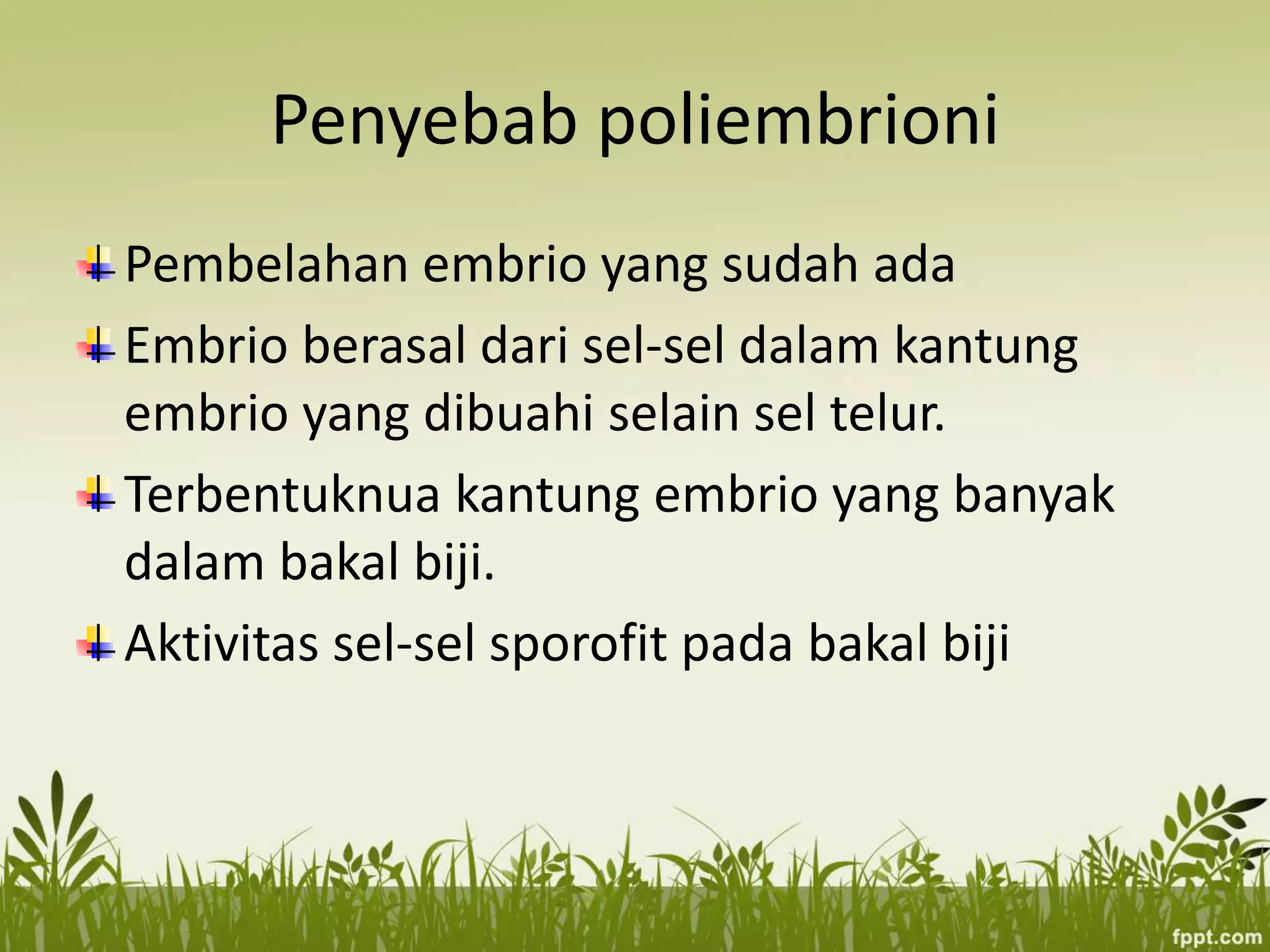 PPT Embriologi Tumbuhan - Perkembangan Embrio dan Biji | PPTX