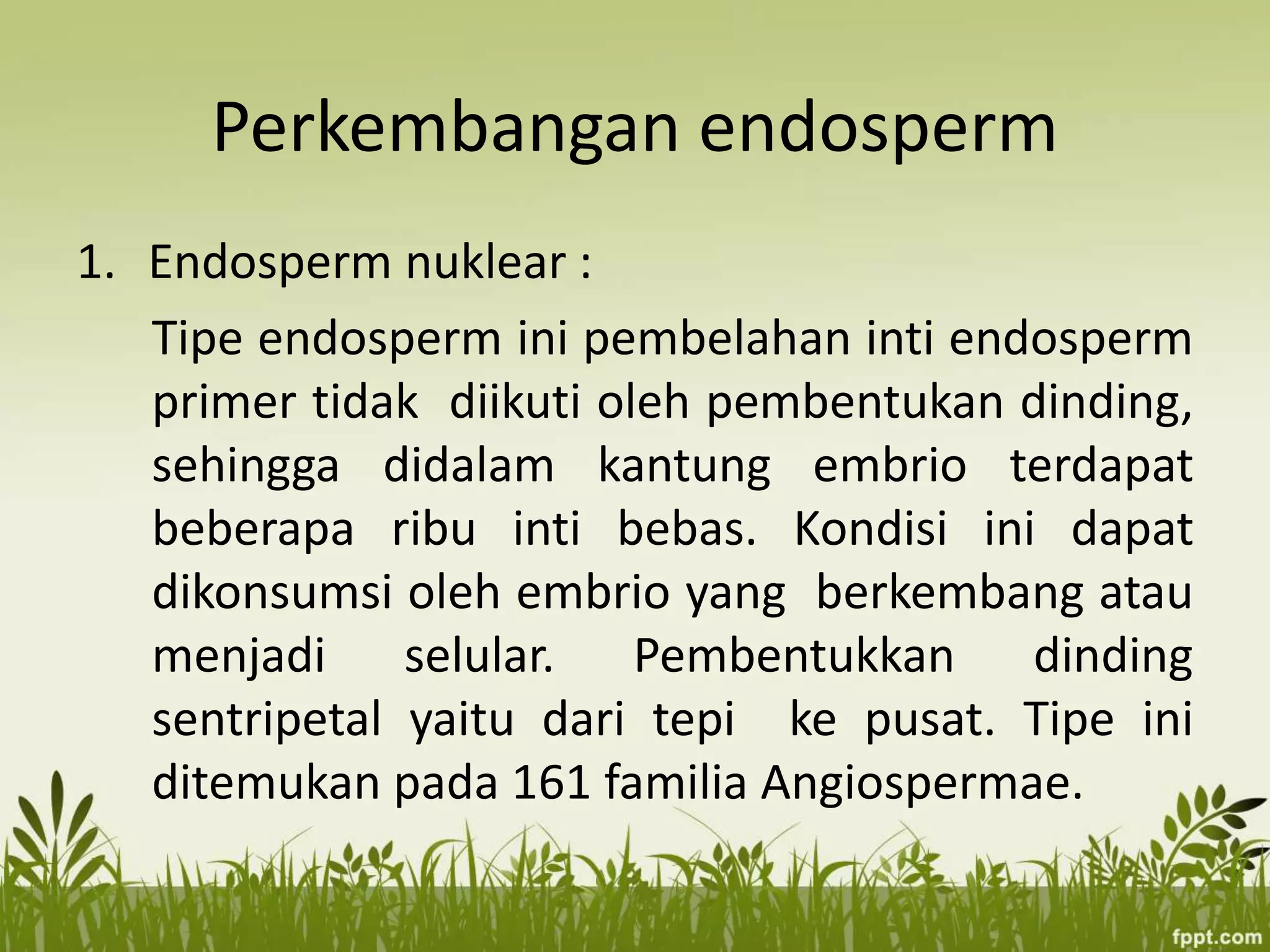 PPT Embriologi Tumbuhan - Perkembangan Embrio dan Biji | PPTX