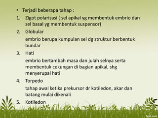 PPT Embriologi Tumbuhan - Perkembangan Embrio dan Biji | PPTX