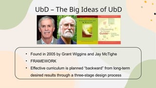Understanding by Design - A concept in planning curriculum for teaching ...