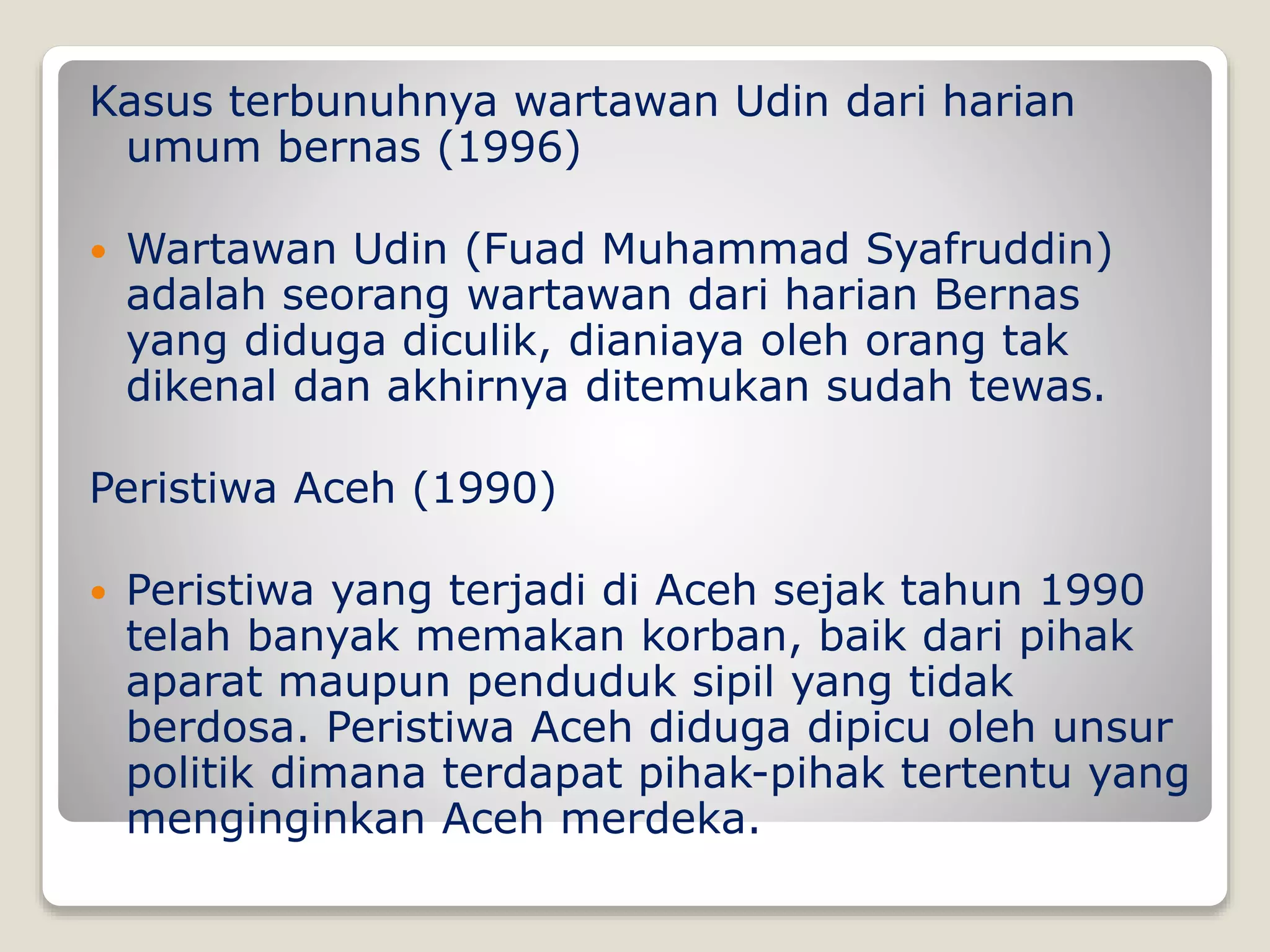 Kelompok 2 ppt kasus pelanggaran ham di indonesia | PPTX