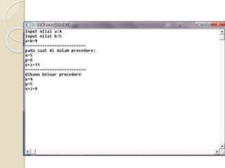 Procedure dalam pascal | PPTX