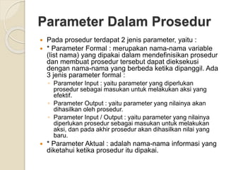 Procedure dalam pascal | PPTX