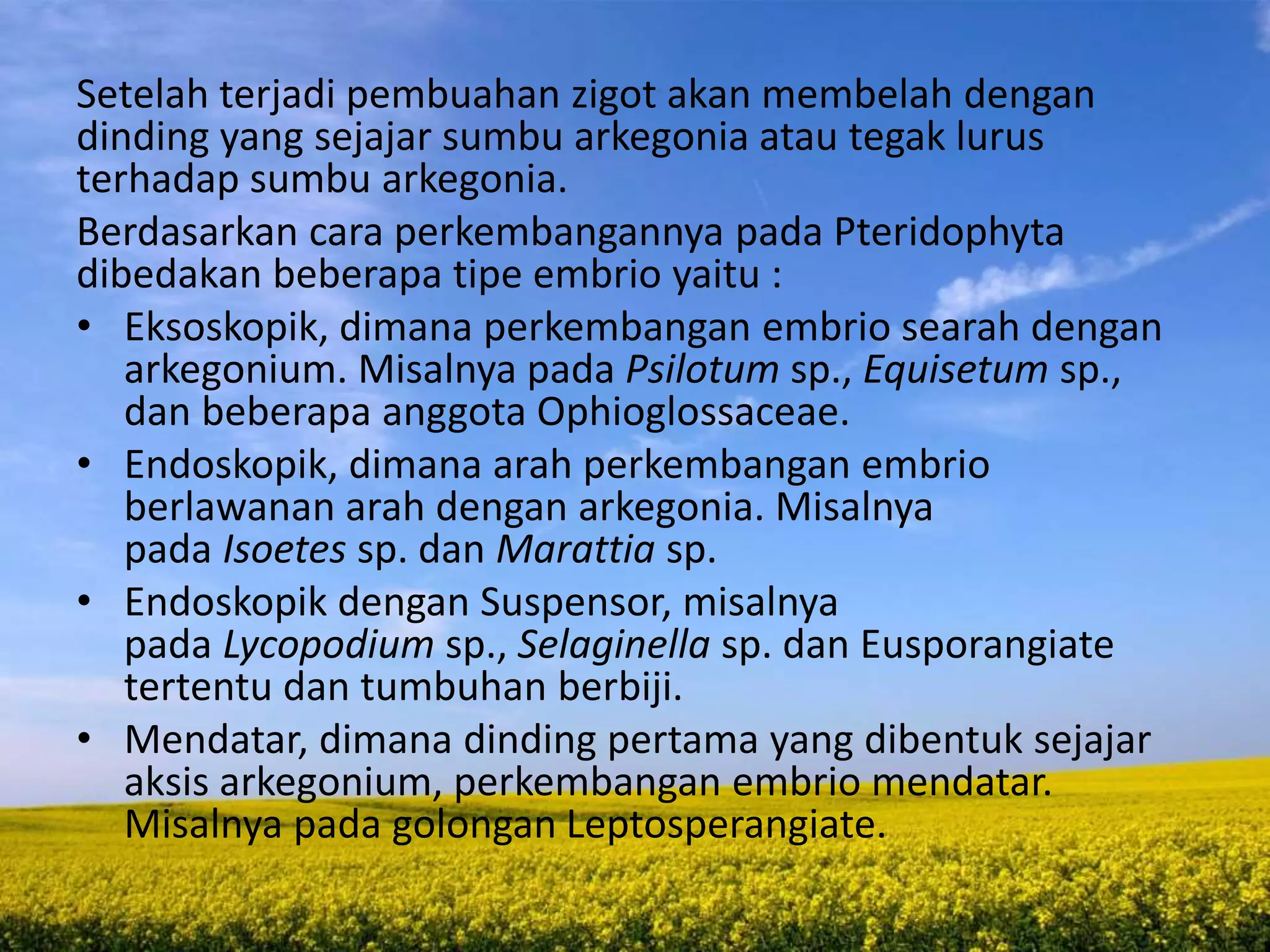 PPT Embriologi Tumbuhan - Pteridophyta | PPTX