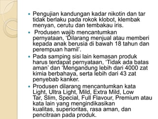 Rokok dan Aspek Hukumnya | PPT