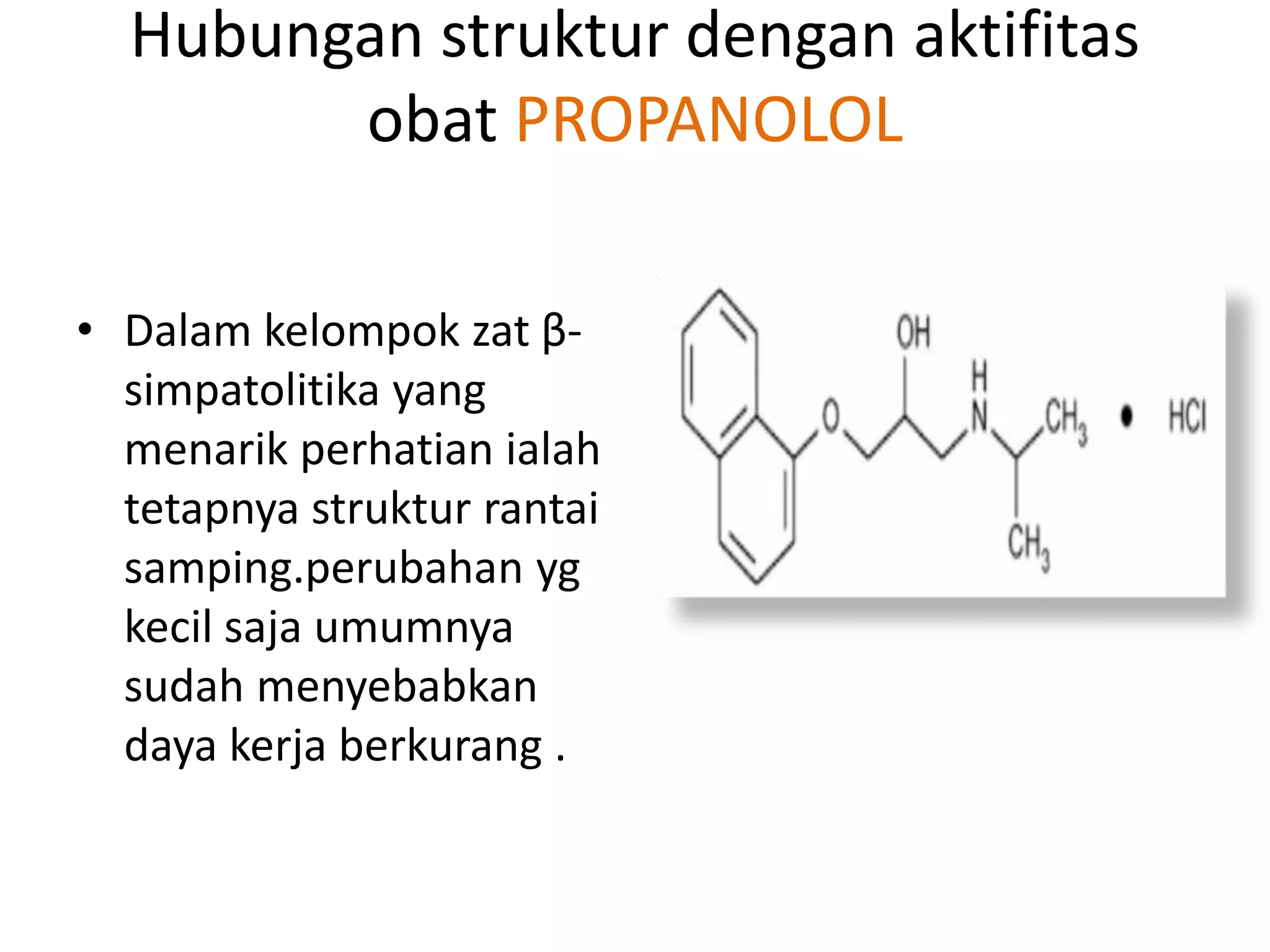 HUBUNGAN STRUKTUR DAN AKTIVITAS OBAT OBAT Periper Nervous Sistem | PPTX