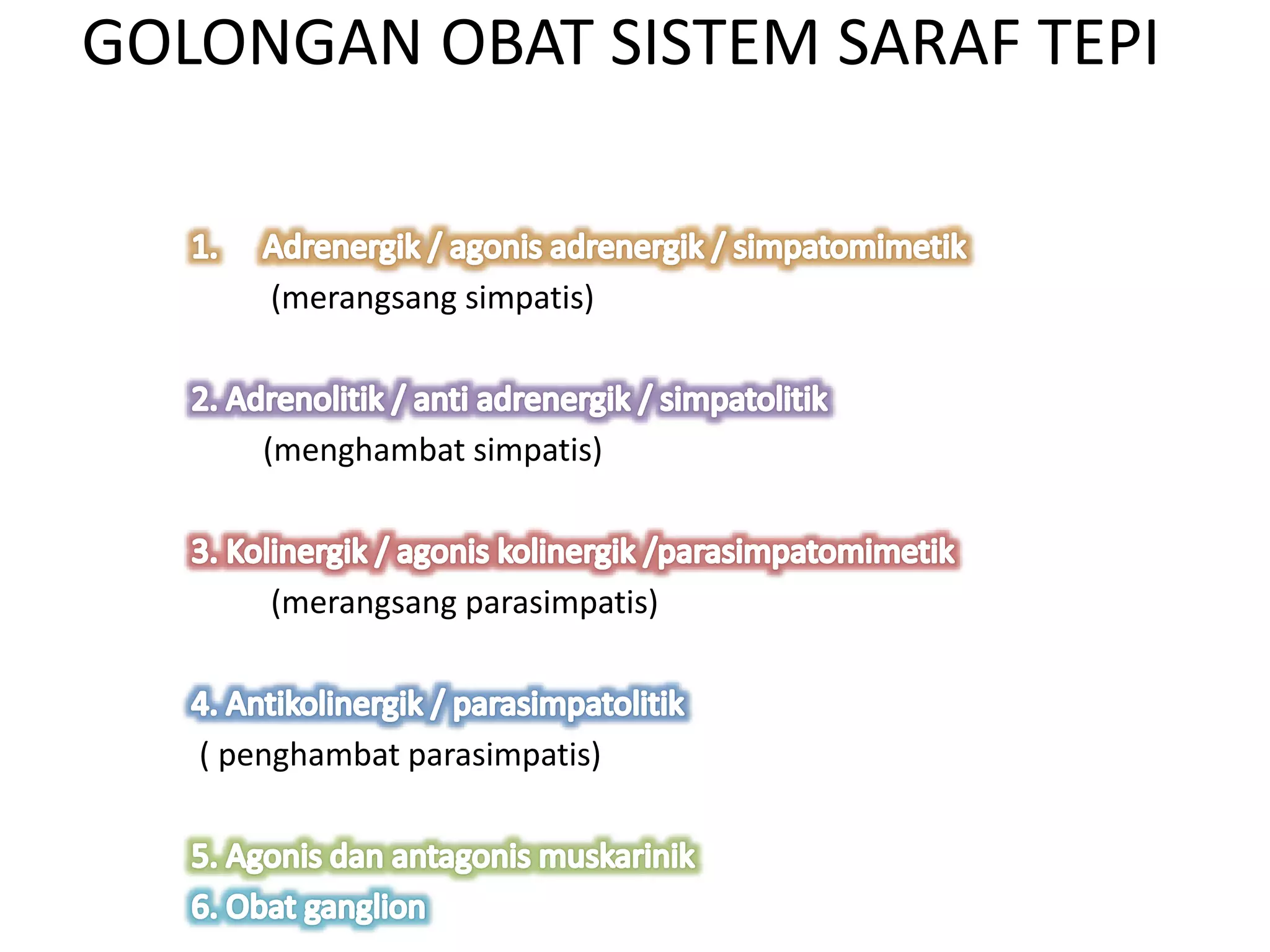 HUBUNGAN STRUKTUR DAN AKTIVITAS OBAT OBAT Periper Nervous Sistem | PPTX