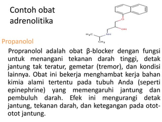 HUBUNGAN STRUKTUR DAN AKTIVITAS OBAT OBAT Periper Nervous Sistem | PPTX