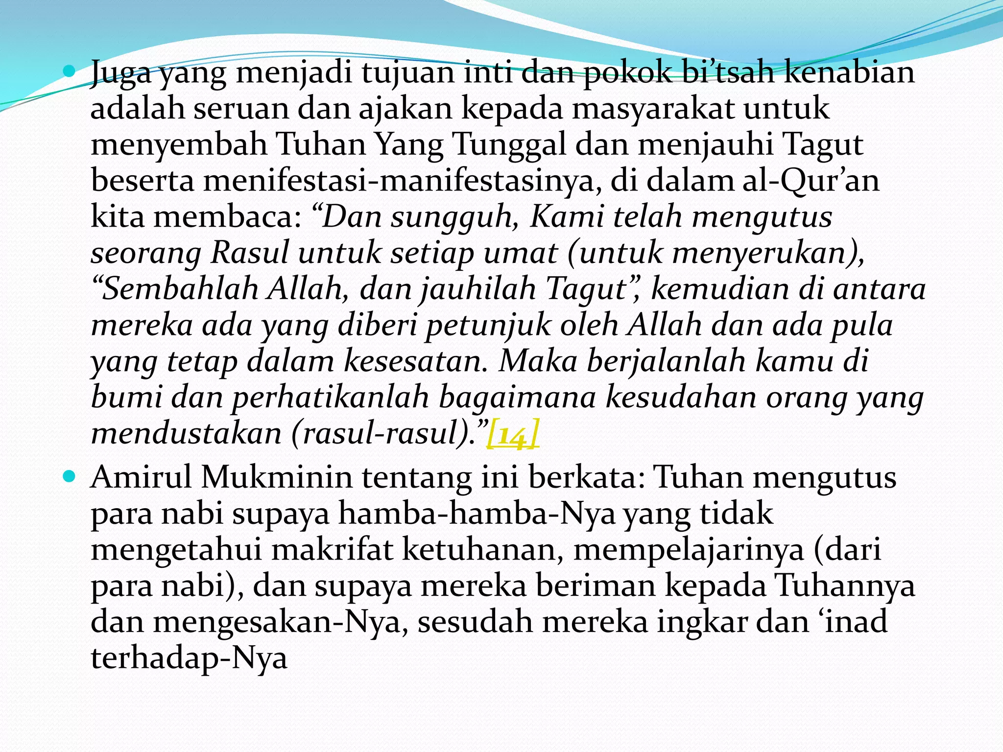 Kelompok 2 tugas dan fungsi diutusnya nabi dan rasul | PPTX
