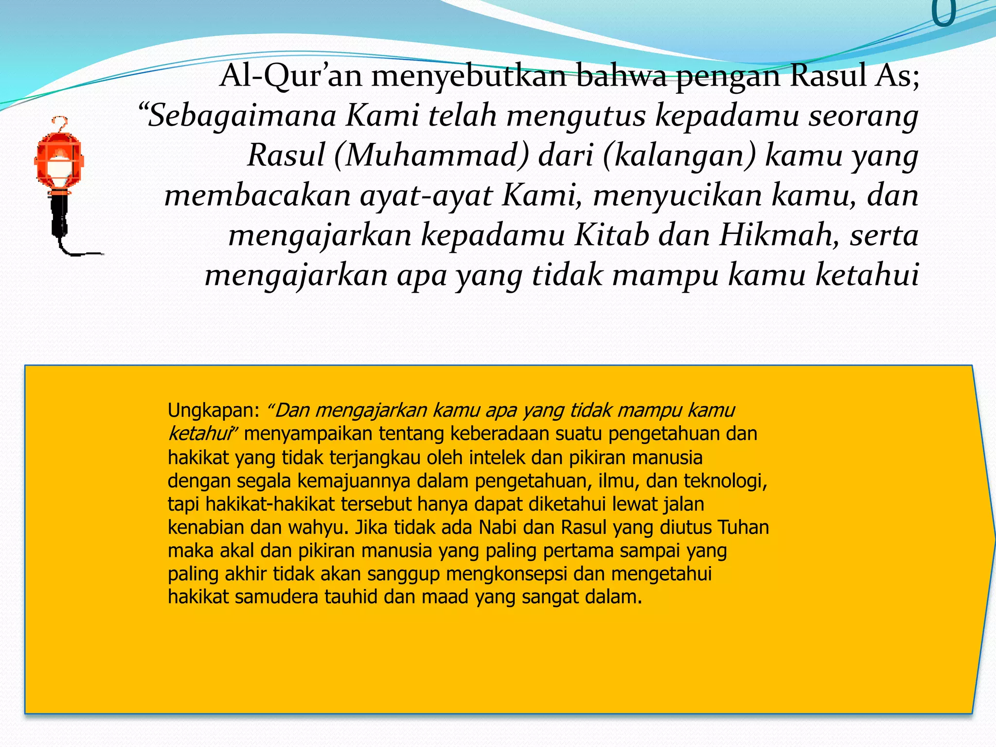 Kelompok 2 tugas dan fungsi diutusnya nabi dan rasul | PPTX