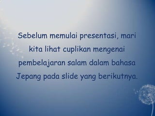 Salam dalam bahasa Jepang | PPTX