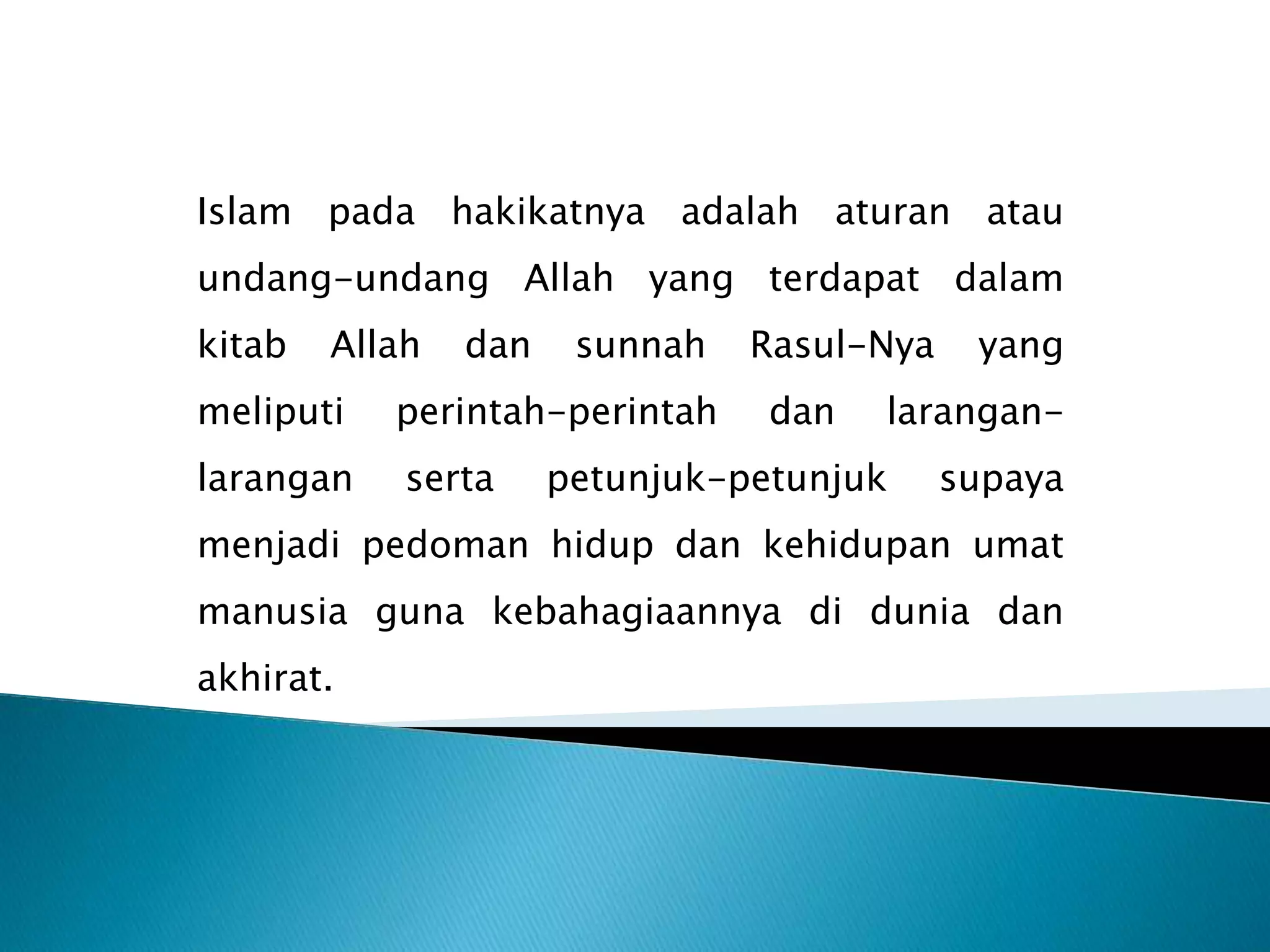 Pokok-pokok Ajaran Islam | PPTX