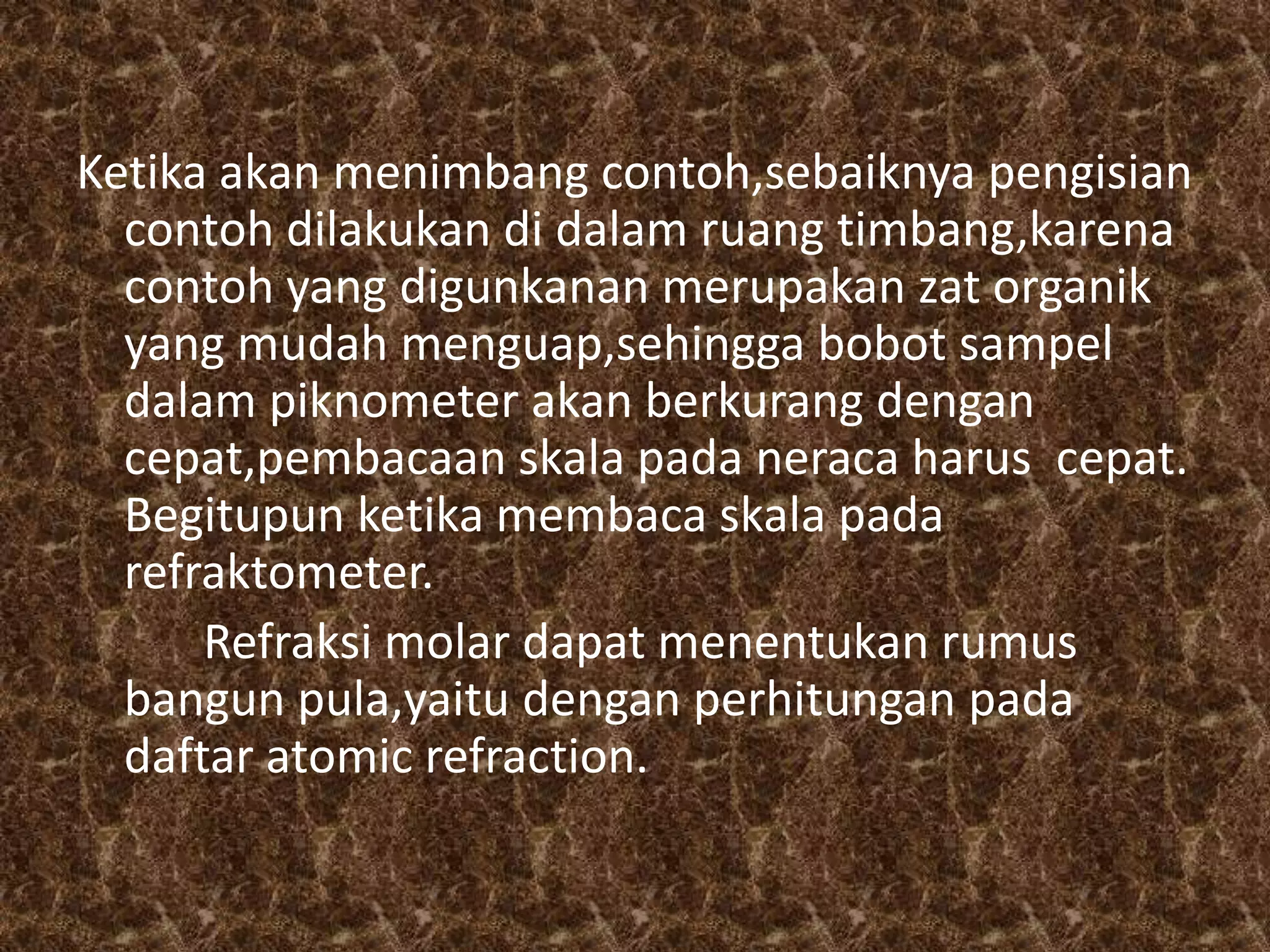 Penetapan Refraksi Molar | PPTX